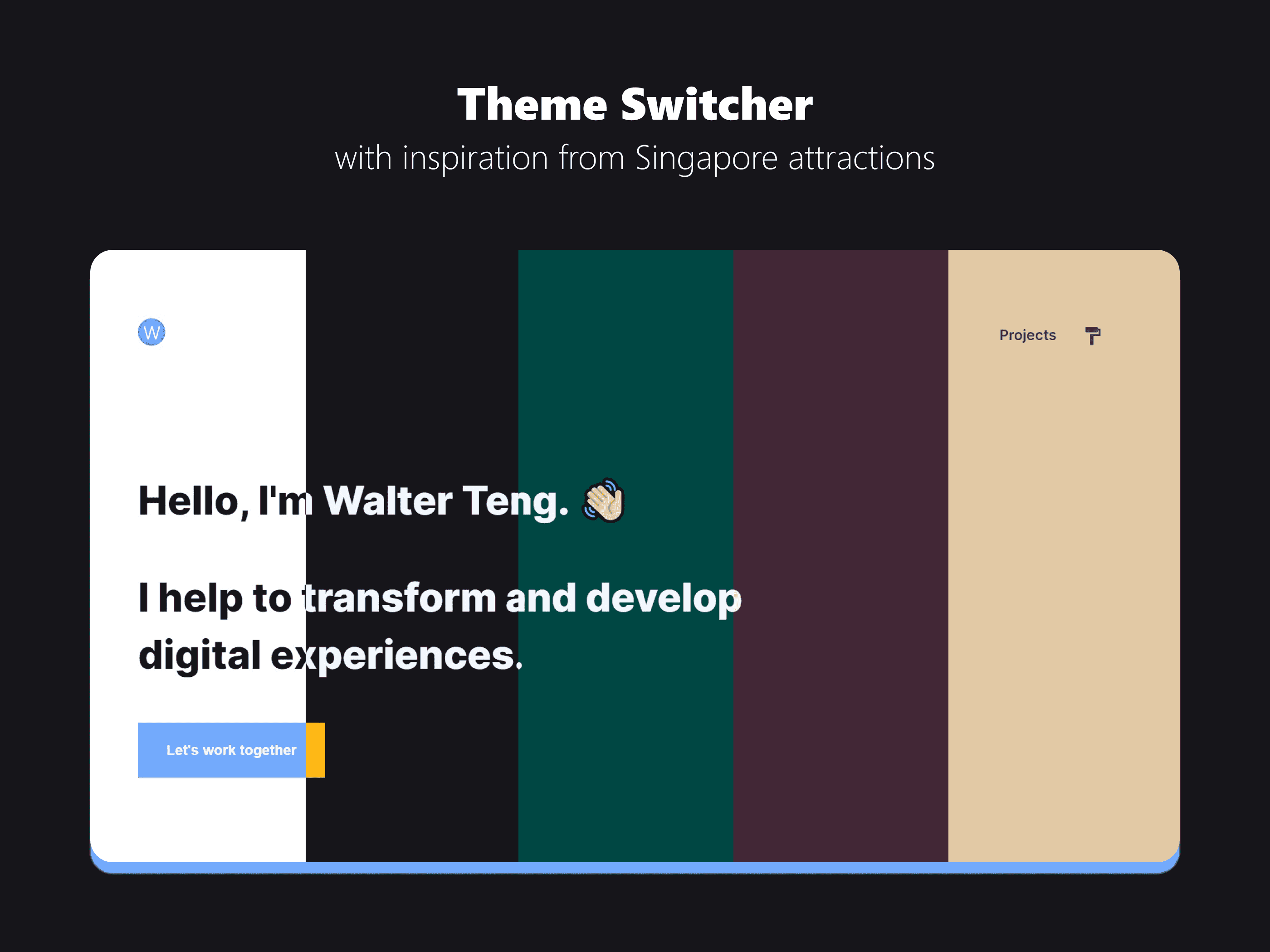 How I built a Theme Switcher based on Singapore attractions | Walter Teng